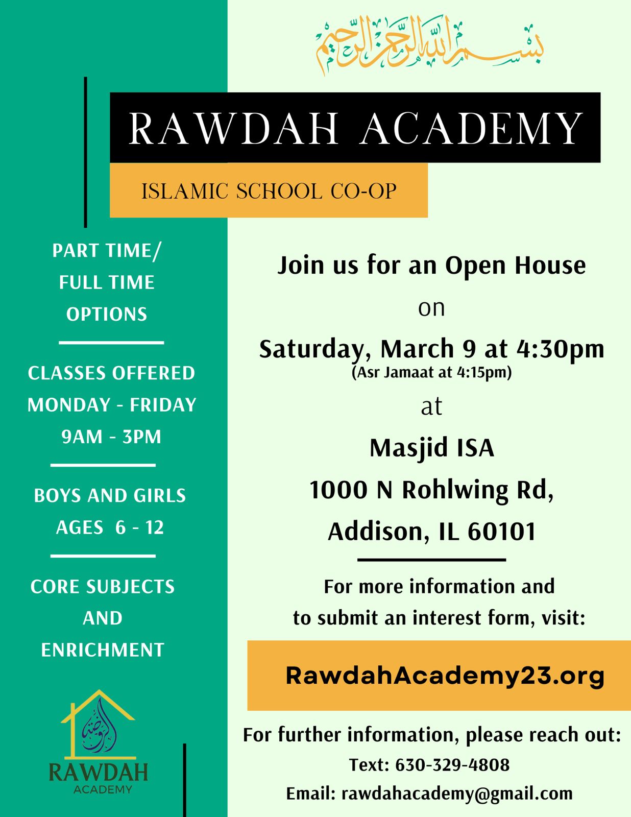 Rawdah Academy - ISA Masjid